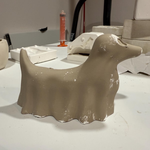 Sausage Ghost Dog Ceramic Slip Casting Plaster Mold - Etsy