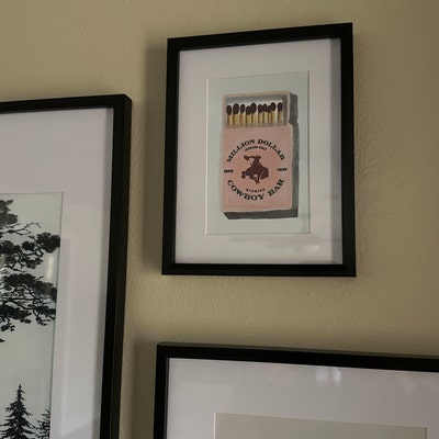 Cowboy Bar Matchbox Print, Digital Download, Matchbox Art, Cowboy Art ...