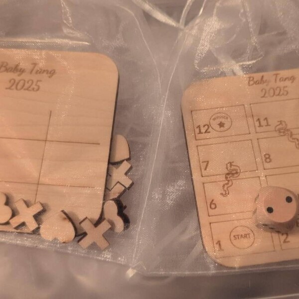 Wedding Favour Games - Tic Tac Toe, Snakes & Ladders, Wordsearch ...