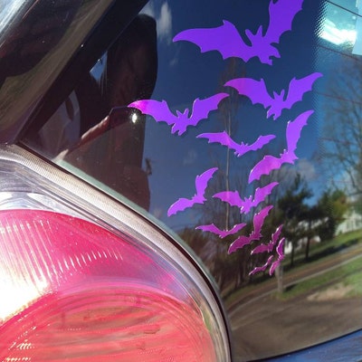 Bat Decal Flying Bats Car Decal Goth Car Accessories Spooky Bats Goth ...