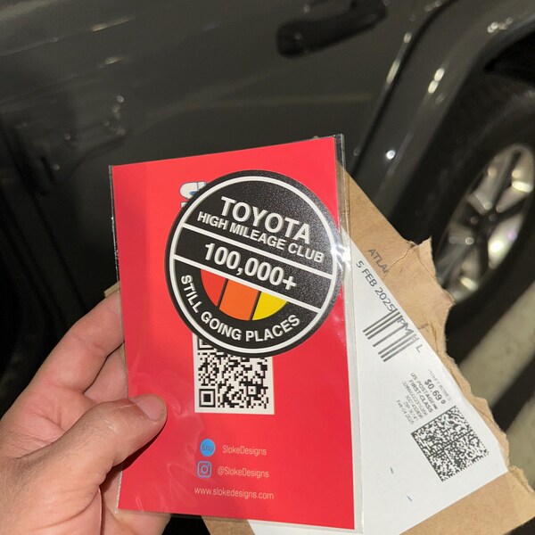 Toyota High Mileage Club Vinyl Sticker: Japanese Vintage Retro Decal - Etsy