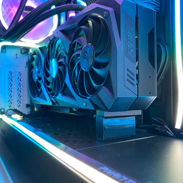 Anti-sag GPU Support Riser With Custom 3D Printed Badges (swappable) - Etsy