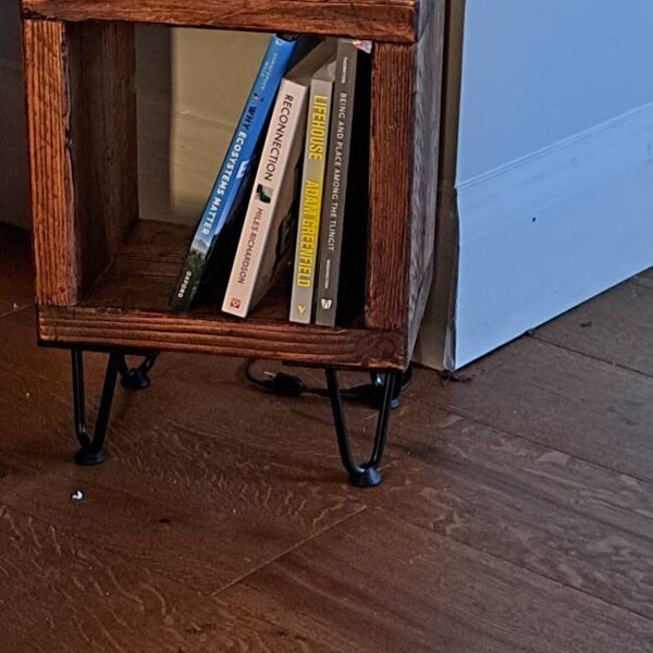 WOODEN Triangle BOOKREST | Book ORGANISER | Rustic Bedside Table Phone ...