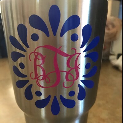 Yeti Monogram Decal Yeti Decal Monogram Decal Yeti Monogram Decal Yeti ...