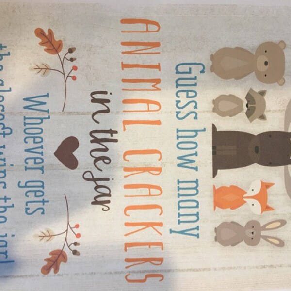 Baby Shower Game Woodland Animals Baby Name Game - Etsy