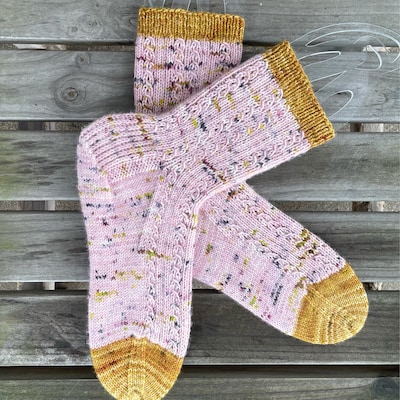 Easy Ribbed Socks Knitting Pattern Totally Rad Ribbed Socks - Etsy