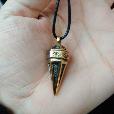 PENDULUM NECKLACE Silver Plated Brass 925 Sterling Silver Bronze - Etsy