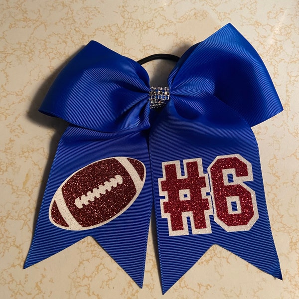 Football Cheer Bow / Cheer Bow / Football Bows / Custom Football Bows ...