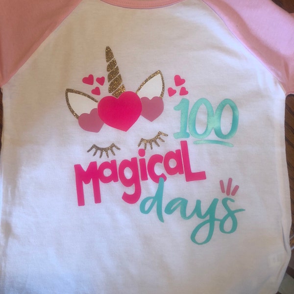 100 Days Svg, 100th Day of School Svg, Unicorn Svg, 100 Magical Days ...