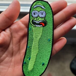 Pickle Rick Patch 4.5 Inch Fully Embroidered Iron/sew-on Badge TV ...