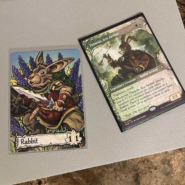 Rabbit Token - Custom MTG Magic the Gathering Fantasy Board Game Card ...