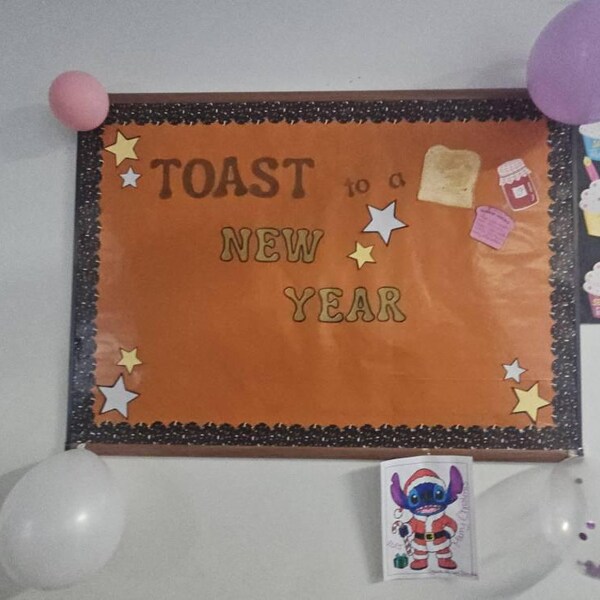 New Year Bulletin Board Idea | Printable Bulletin Board Kit | Toast to ...