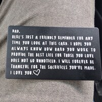 Romantic Wallet Card ~ You Are My Everything Love Note, Engraved ...