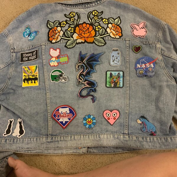 Extra Large Embroidered Floral Patch - 11 X 5 Inch - High Quality Iron ...