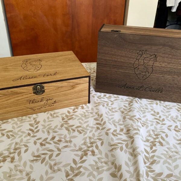 Personalized Memory, Wooden, Wedding Keepsake Box Valentines Day ...