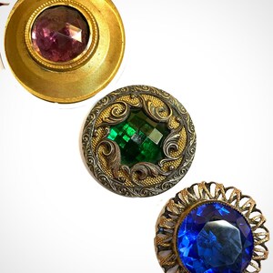 Antique Victorian Black Glass Buttons With Gold Luster 5 Matching Sets ...