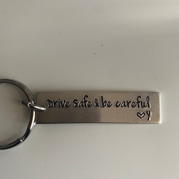 Drive Safe and Be Careful With Initials Customizable Hand Stamped Light ...