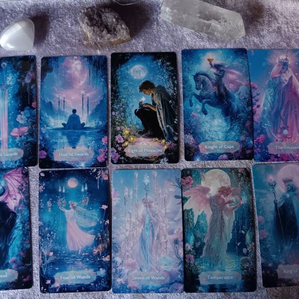 Mystical Realm Tarot Deck, Tarot Card Deck, Tarot Deck With Guidebook, 78 Card Tarot Cards ...