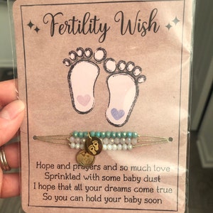 Fertility Wish Bracelet / Fertility Struggles Gift / IVF Gift / TTC ...