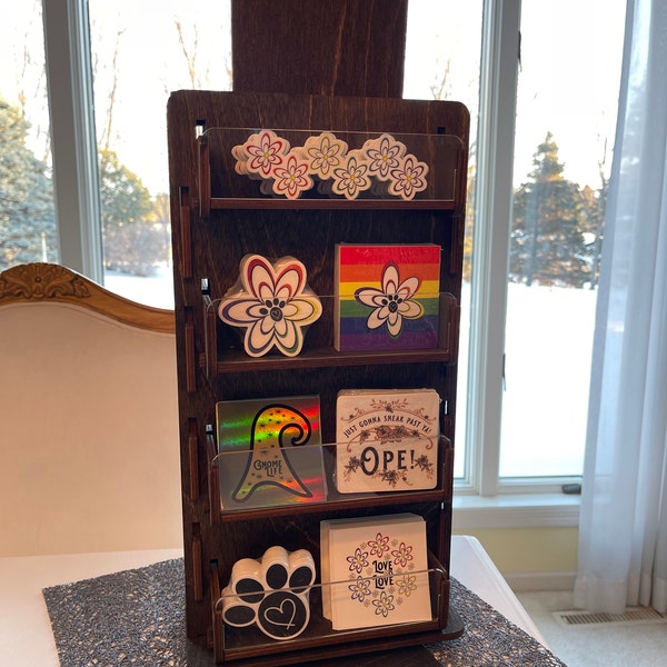 Wooden Sticker Display-small | Small Product Display | Countertop ...