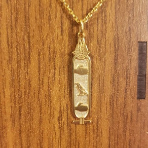 Egyptian God Anubis Cartouche Necklace Hieroglyph Necklace | Etsy