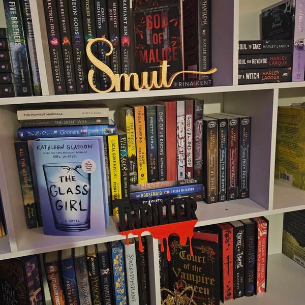 Bookshelf Sign Fantasy Library Book Lover Gift Custom Colors Book Club ...