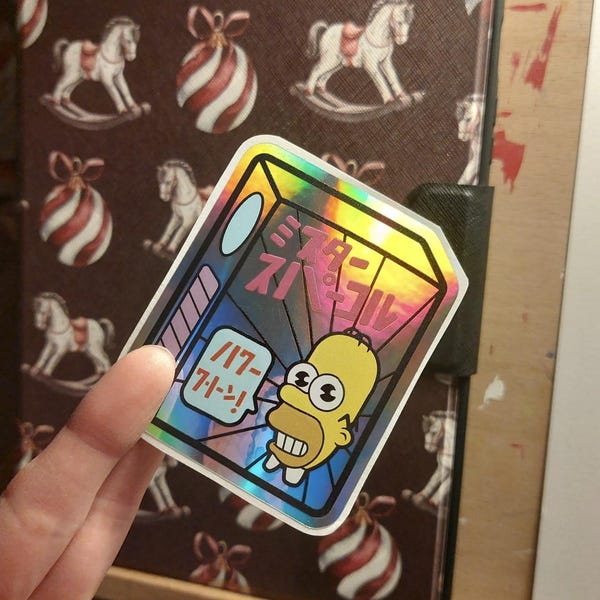 The Simpsons Rainbow Foil Cool Lisa Sticker - Etsy