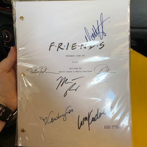 Friends TV Show Script Signed Autograph Screenplay Rachel Green, Ross ...
