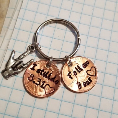 Custom Name Penny Keychain, Penny Keychain, Lucky Penny Keychain ...