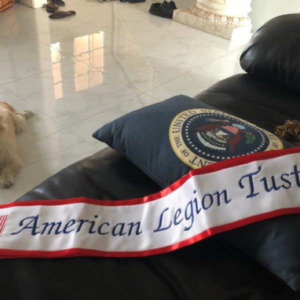 Custom Embroidered Sash/ Monotype Corsiva Font - Etsy