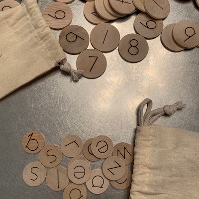 Wood Math Manipulatives / Educational Math Game / Kindergarten Math ...