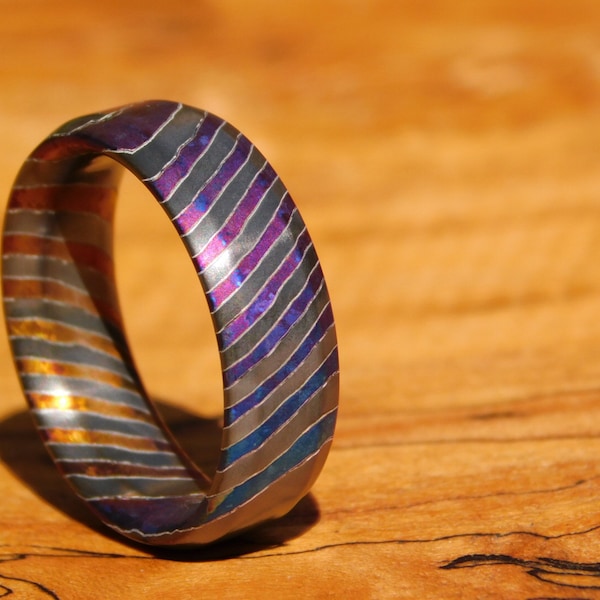 Titanium Damascus Billet 15 X 2 X .157 Mokuti Flat Billet Exotic Metals ...