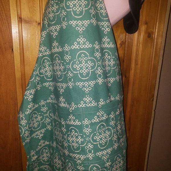 Women’s Kitchen Apron, Miami Plaid-blues, Chef’s Apron, Cooking Apron ...