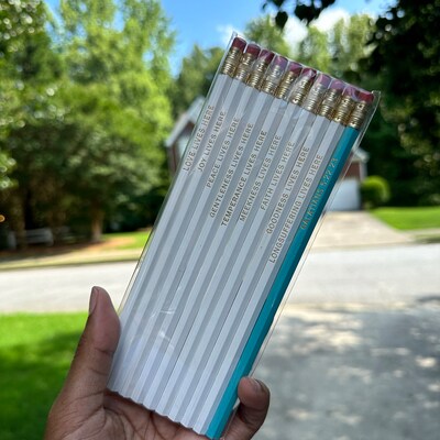 Personalized Pencil Set Custom Pencils Engraved With Foil Stamped Gift ...