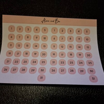 Zahlen Datum Sticker Daten Aufkleber und Sticker für ALLE - Etsy.de