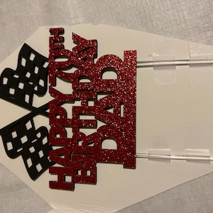 Racing Cake Topper, Racing Flags Cake Topper, Finish Line Cake Topper ...