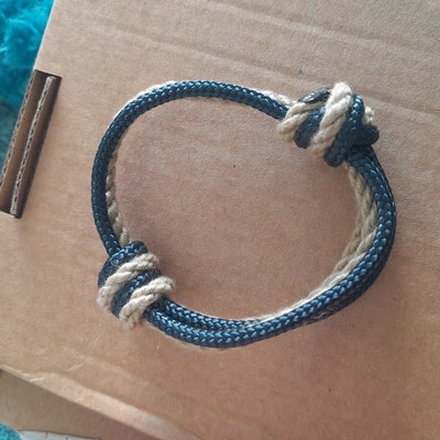Rustic Hemp Style Natural Coloured Rope 3mm Bracelet or Anklet ...