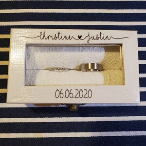Ring Box Personalized Ring Box With Glass Lid Wedding Box - Etsy