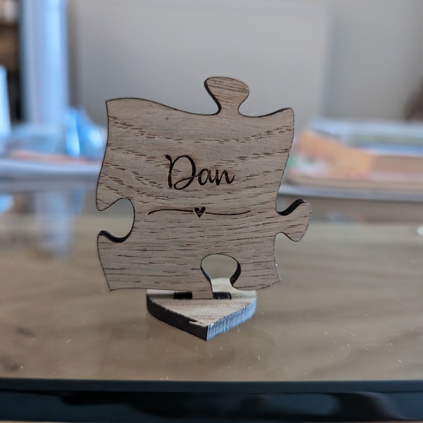 Personalised Jigsaw Wedding Placenames Place Settings, Wooden Puzzle ...