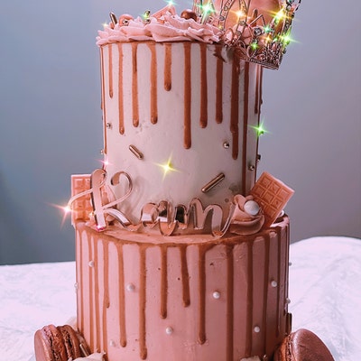 Cursive Acrylic Custom Cake Name Tags Cake Charms Place - Etsy