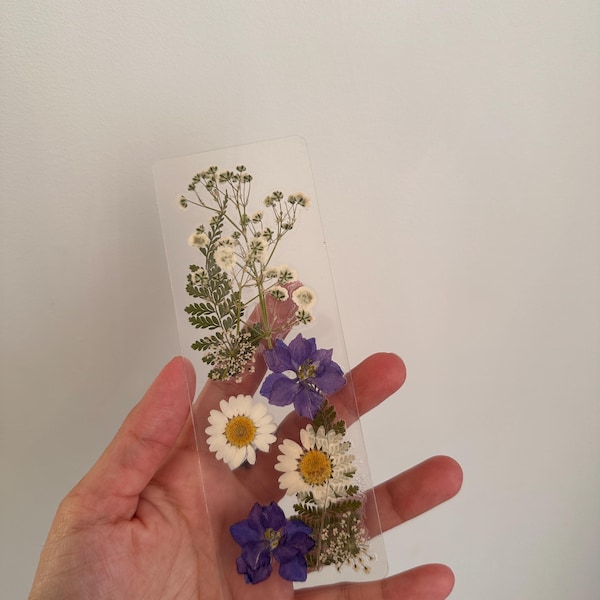 Pressed Floral Bookmarks | Real Dried Flowers | Gift for Readers | Book ...