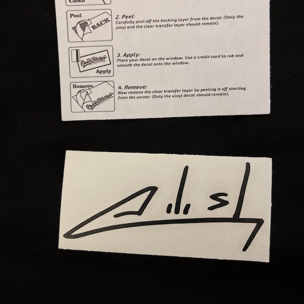 Billie Autograph Car Decal, Window, Bumper Sticker No Background - Etsy