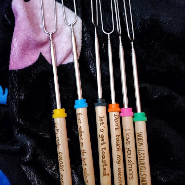 Set of 8 Smores Roasting Sticks, Marshmallow Roasting, Expanding ...