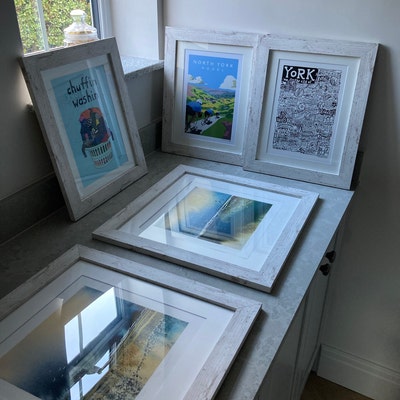 Crown Turquoise Wooden Picture Frame, Aqua Photo Frame, Poster Frame ...