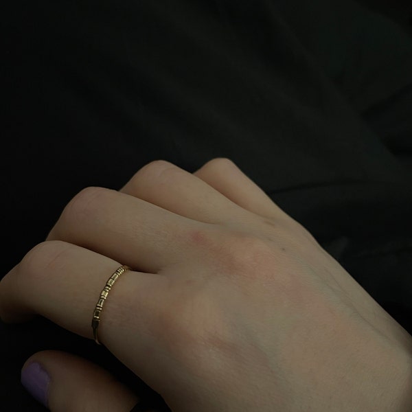 CUSTOM Morse Code Ring, Personalized Morse Code Ring, Any Word, Date ...