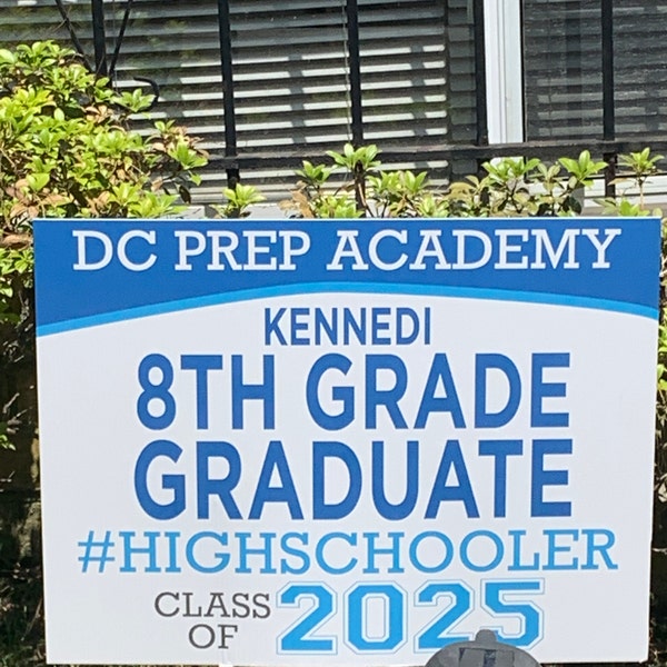 8th Grade Graduation Yard Sign Wire Stake Incl., Senior 2024, DIY File ...