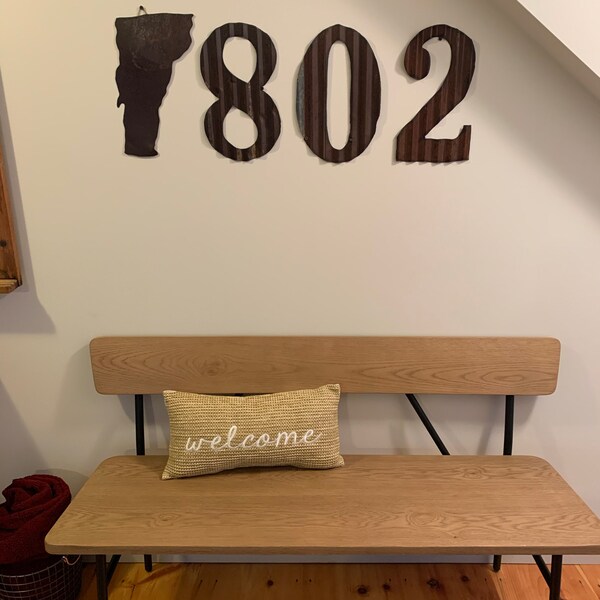 12 Inch Corrugated Tin Numbers / Rusty Tin Numbers / Corrugated Tin ...