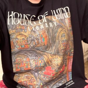 House of Wind Library Velaris ACOTAR Illustrated Art Licensed Shirt ...