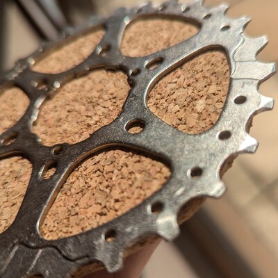 Engraved Bike Chain Coaster Set of 1, 2, or 4 11cm 4.3in Diameter, Made ...