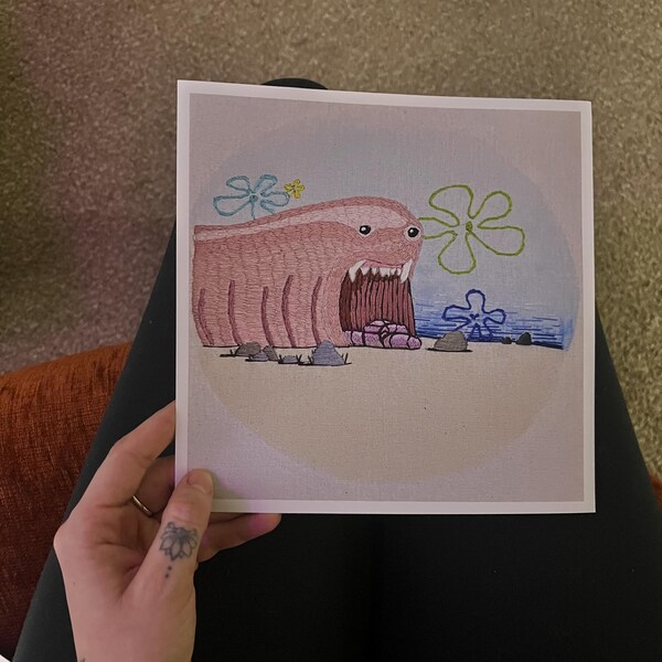 Alaskan Bull Worm Print, Worm Art, Spongebob Art, Art Print, Alaskan ...